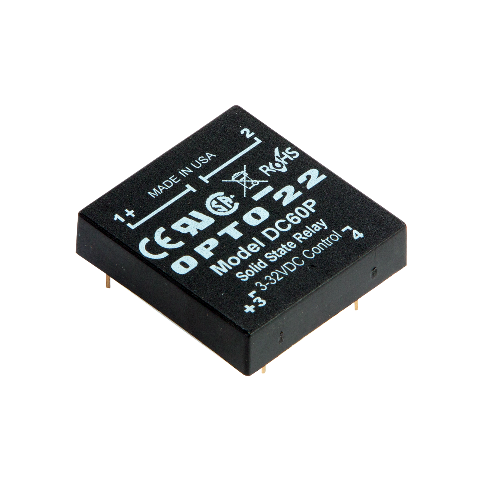 Opto22 - DC60P - P Model, 60 VDC, 3 Amp, DC Control Solid State Relay (SSR)